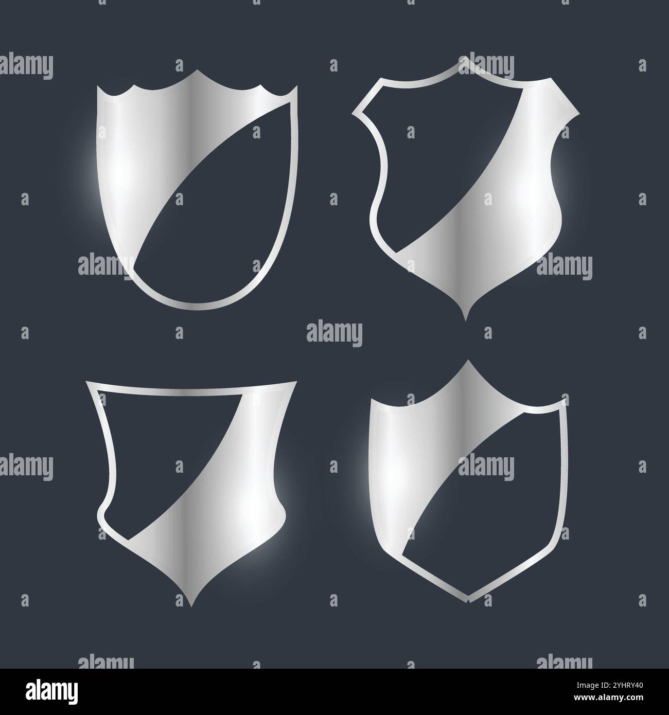 silver badges emblem design set Stock Vector Image & Art - Alamy