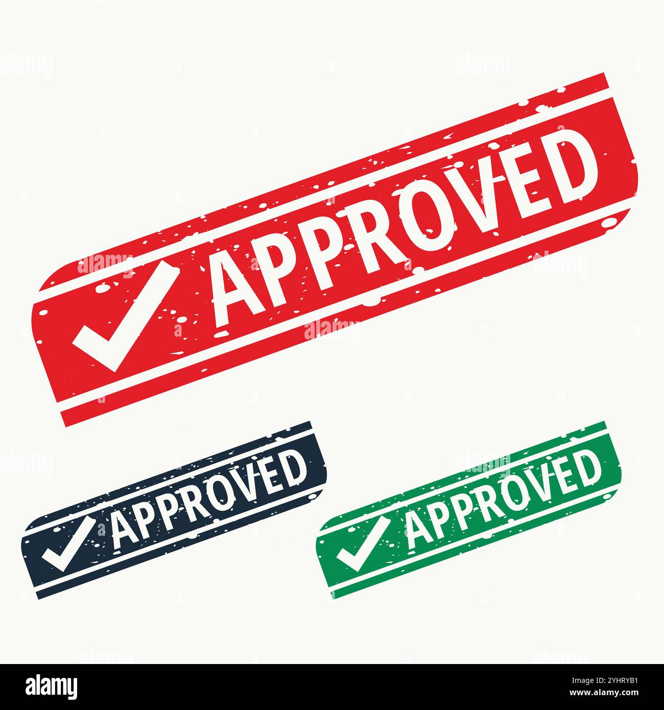 approved stamp sign in different colors Stock Vector Image & Art - Alamy