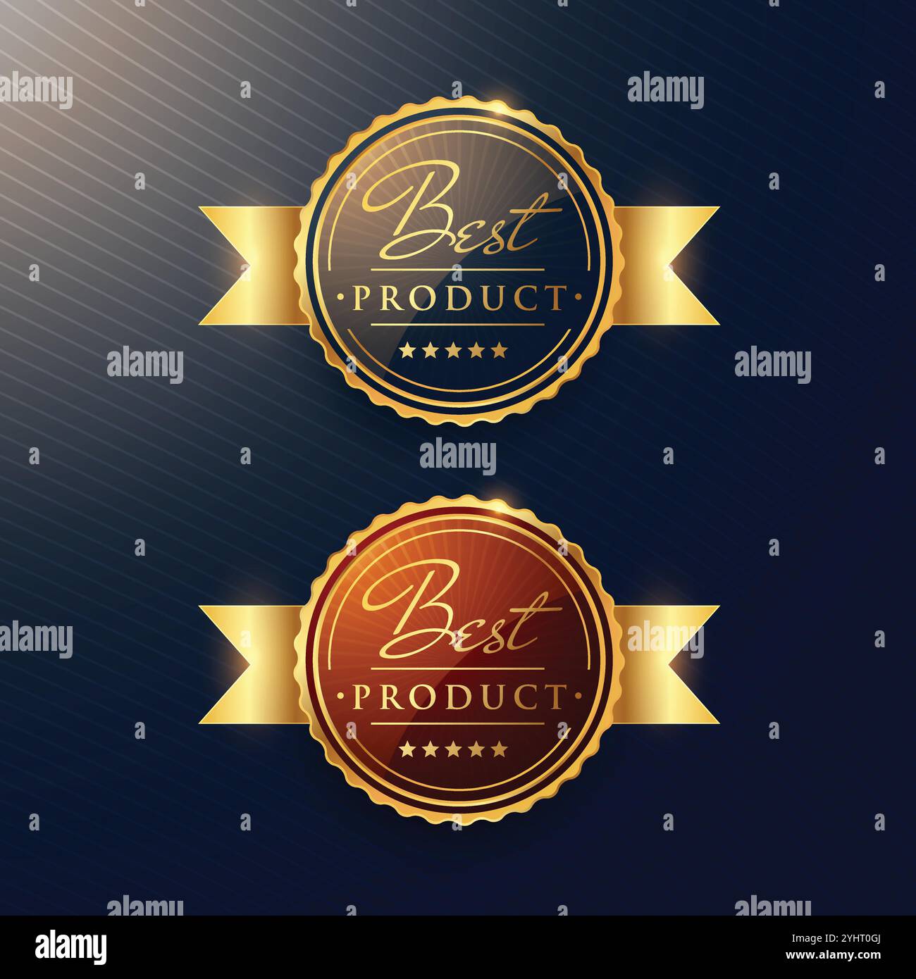 "best product" luxury golden label set of two badges Stock Vector Image ...