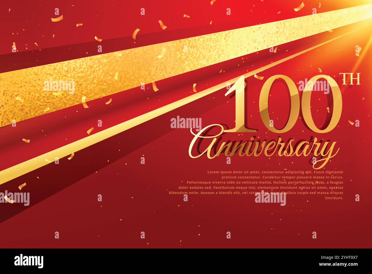 100th anniversary celebration card template Stock Vector Image & Art ...