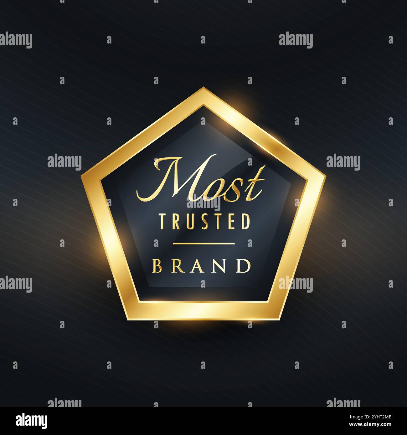 most trusted brand golden label and badge vector symbol Stock Vector ...