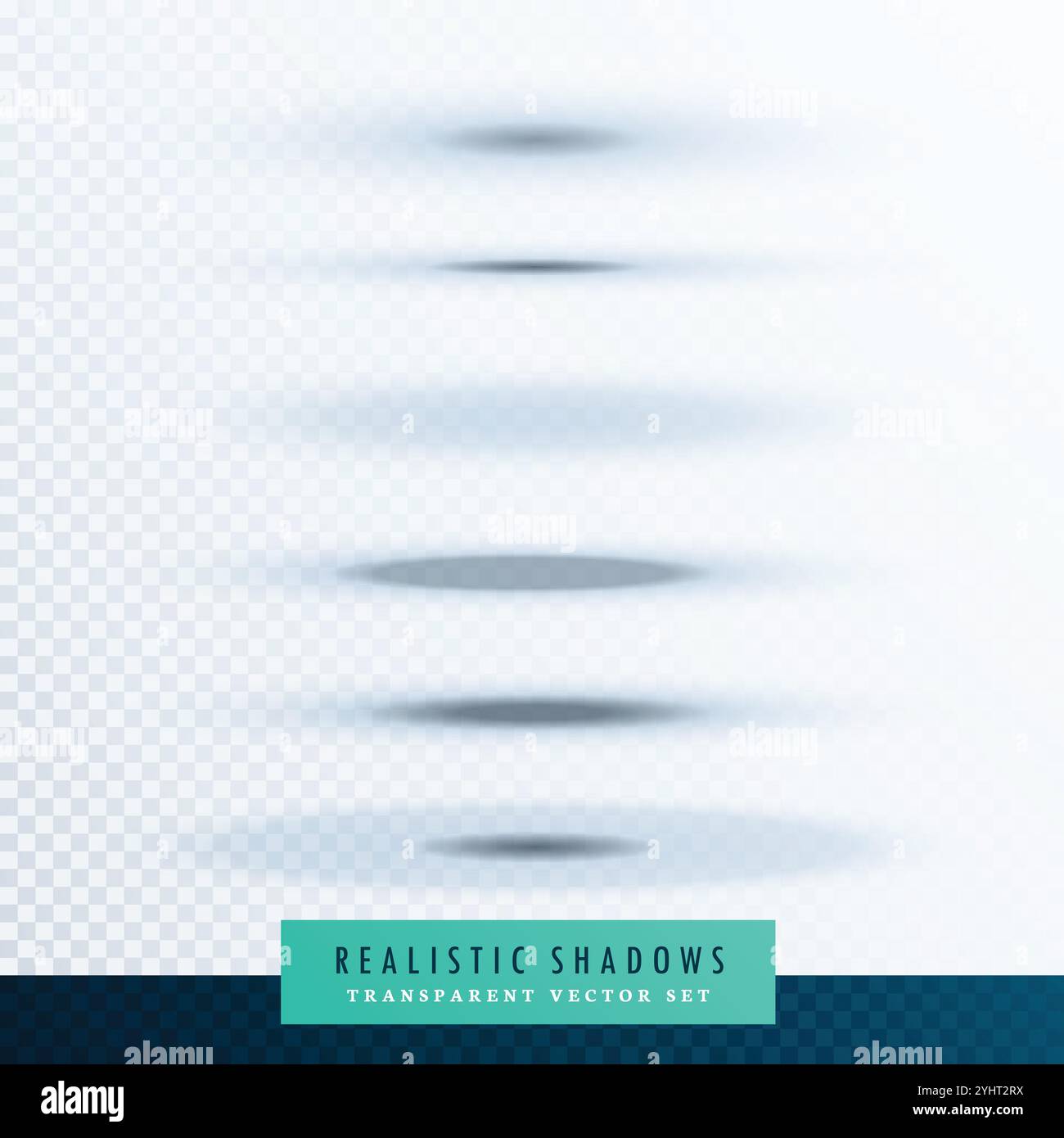 set of oval paper shadow effect on transparent background Stock Vector ...