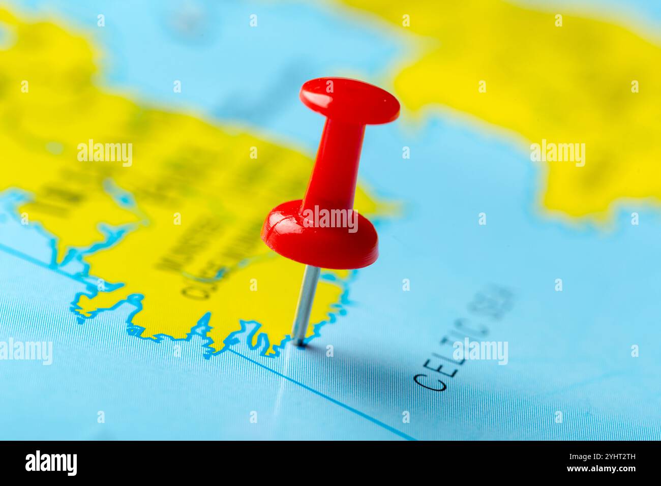 Travel destination points on a map Stock Photo - Alamy