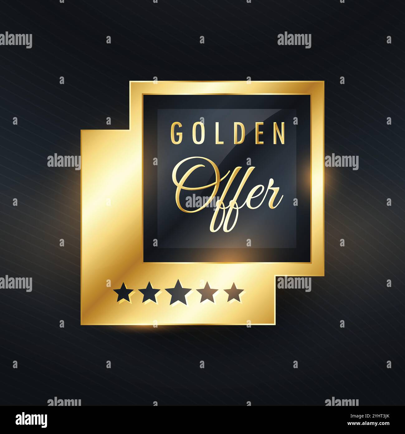 golden offer label and badge design vector Stock Vector Image & Art - Alamy