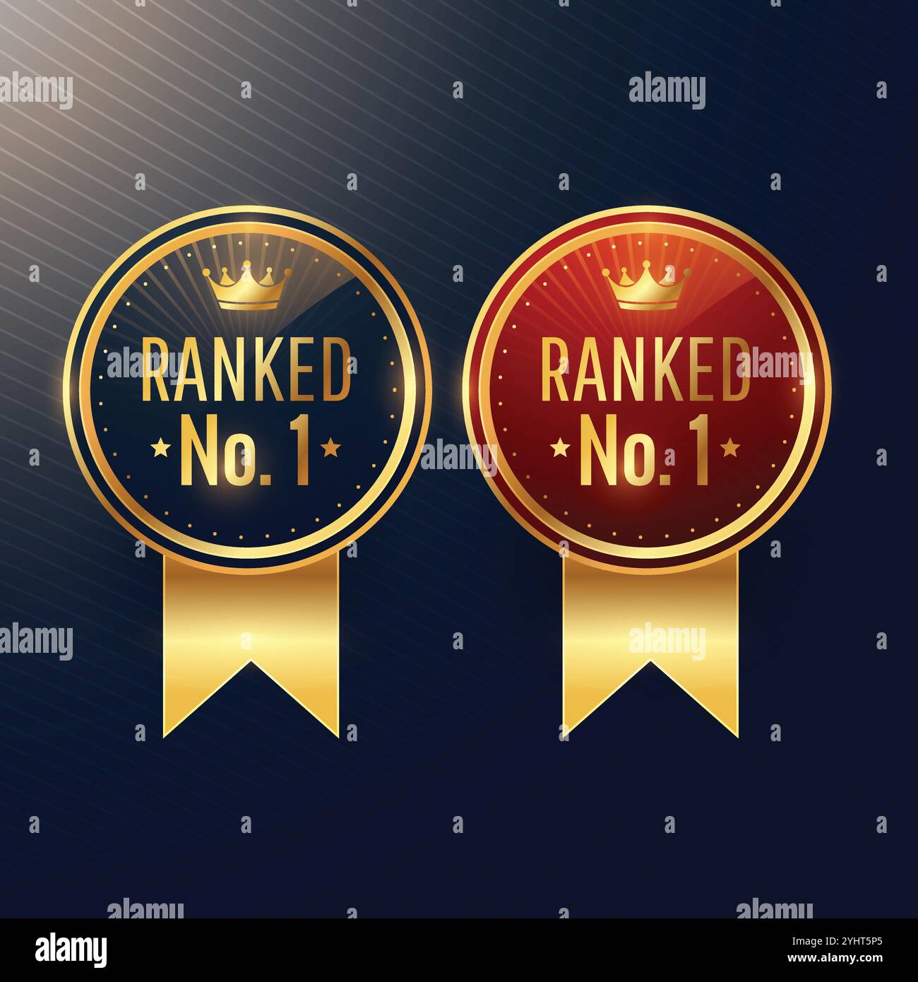 ranked no.1 labels set in two colors Stock Vector Image & Art - Alamy