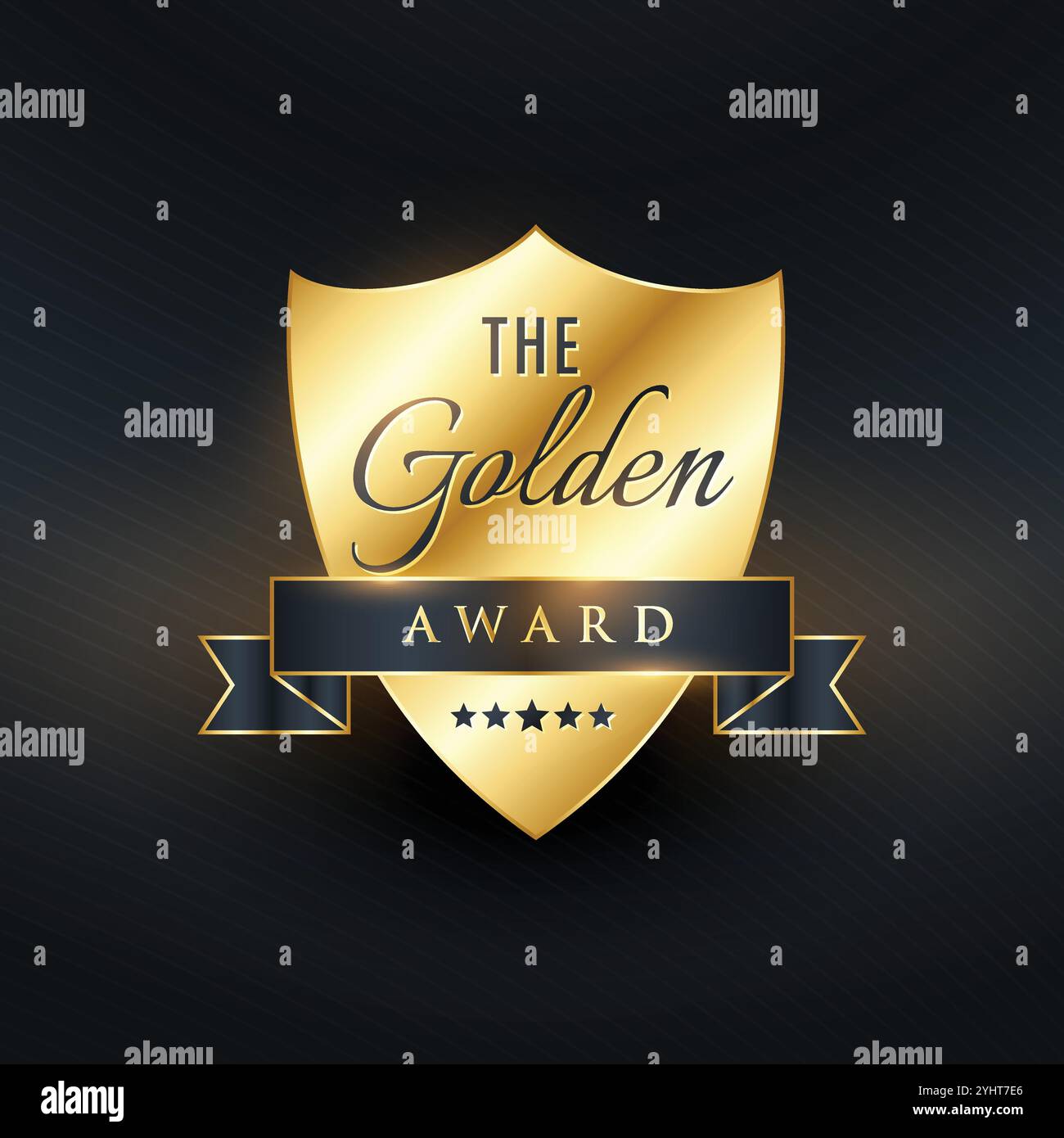 Golden award badge design vector hi-res stock photography and images ...