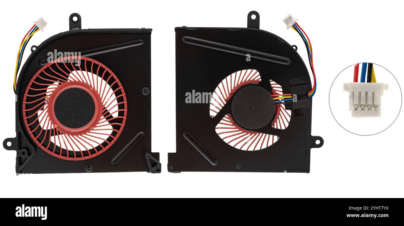 Fan spare part for laptop, on white background in insulation Stock ...