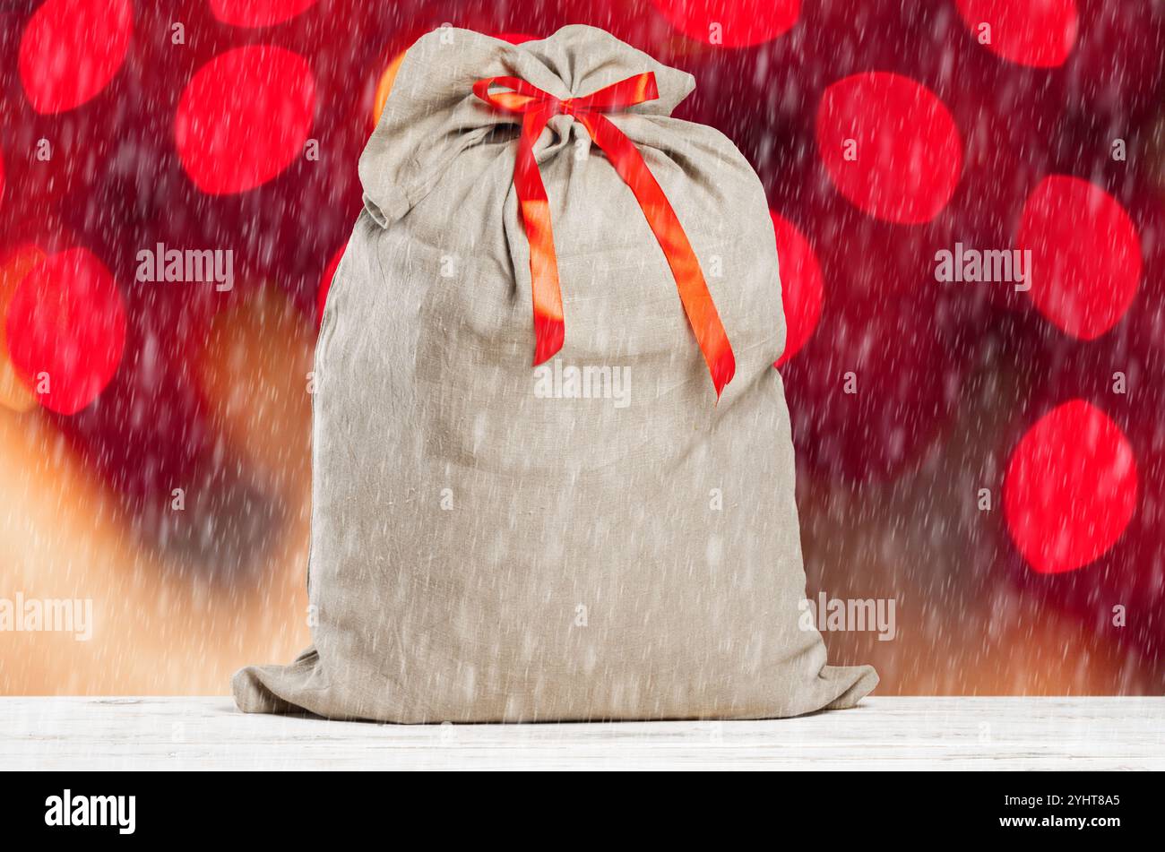 Santa sack full with presents Stock Photo - Alamy