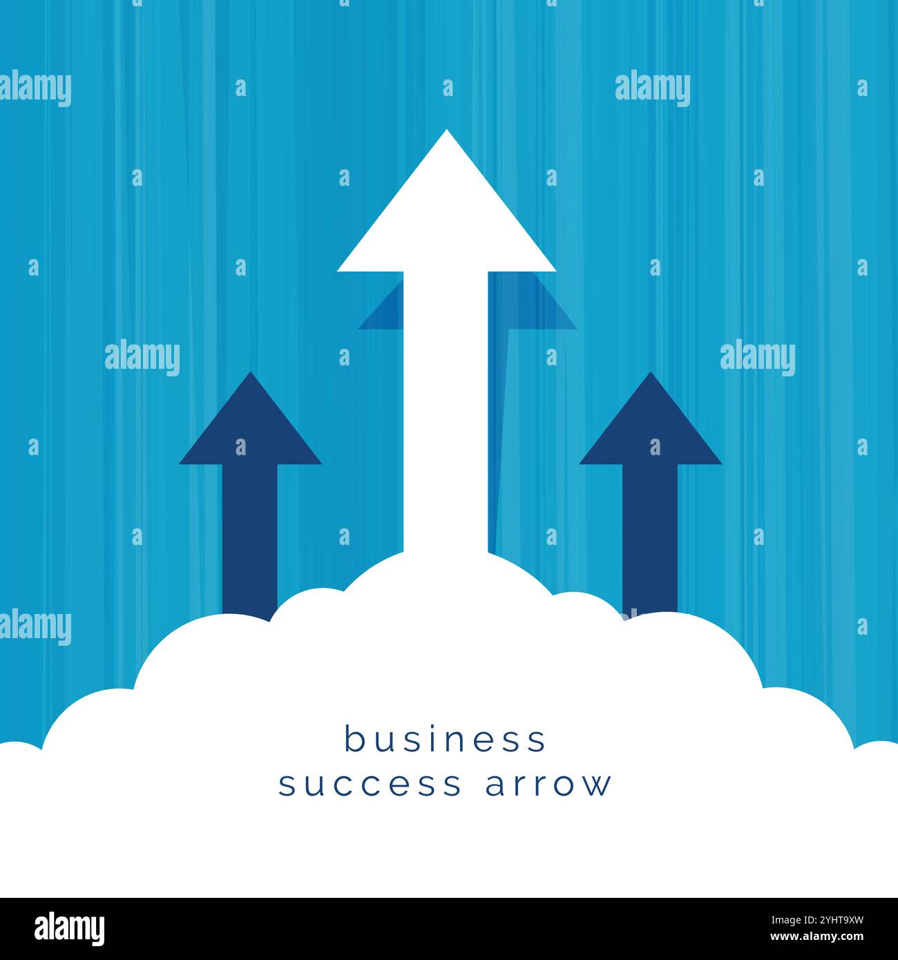 leadership business concept with arrow flying through clouds Stock ...