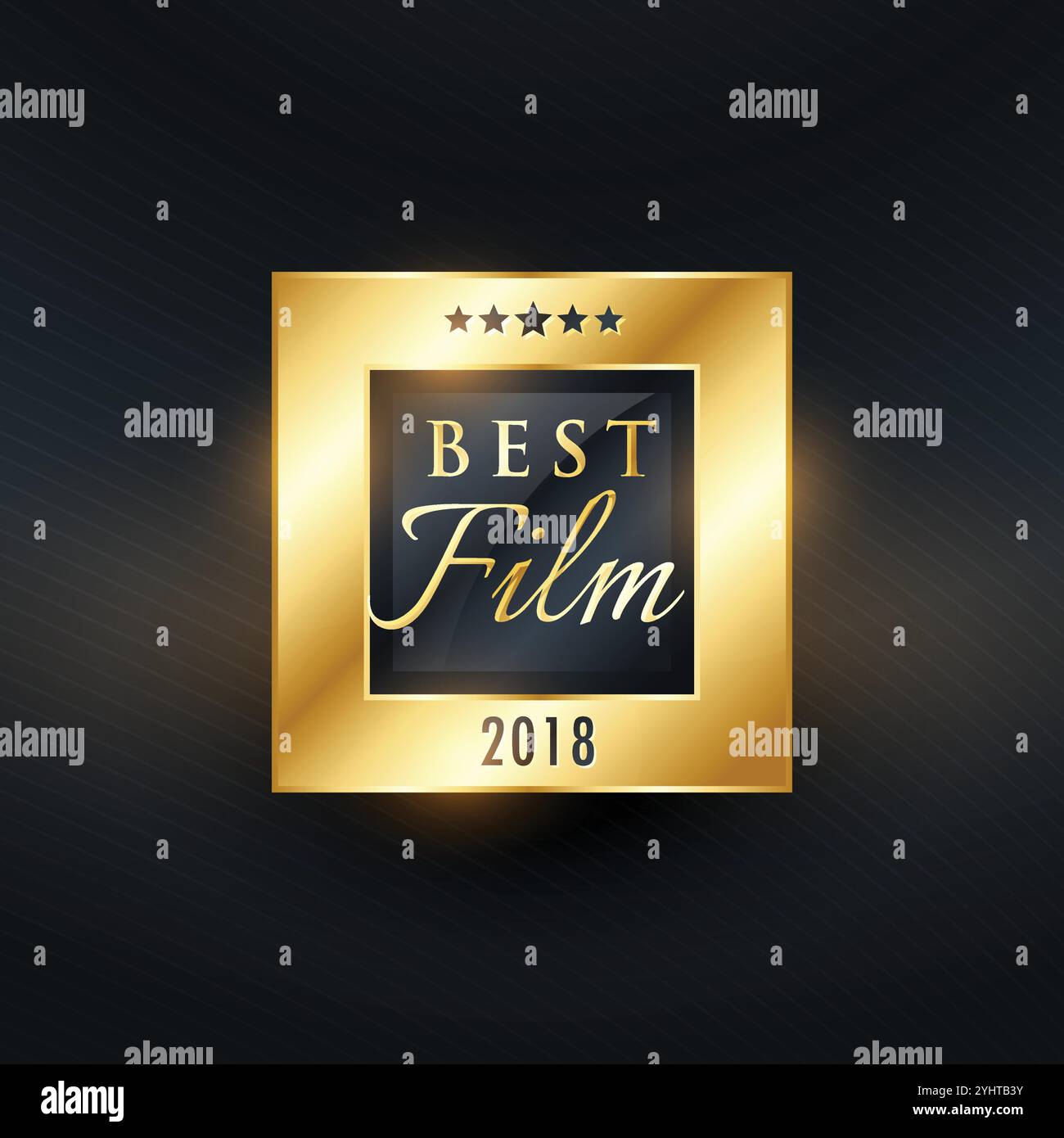 best film movie award golden label design Stock Vector Image & Art - Alamy