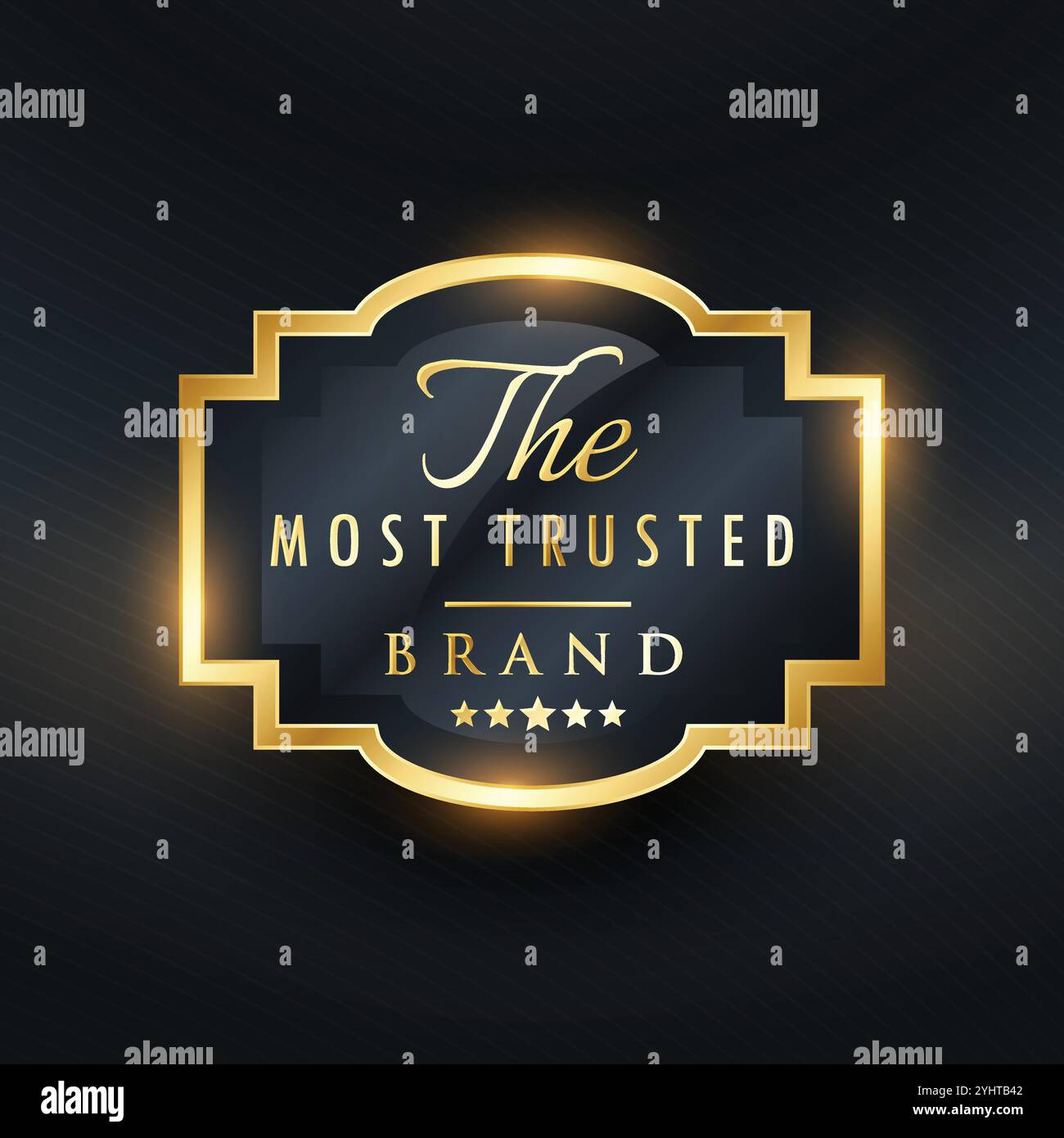 most trusted brand business vector golden label design Stock Vector ...