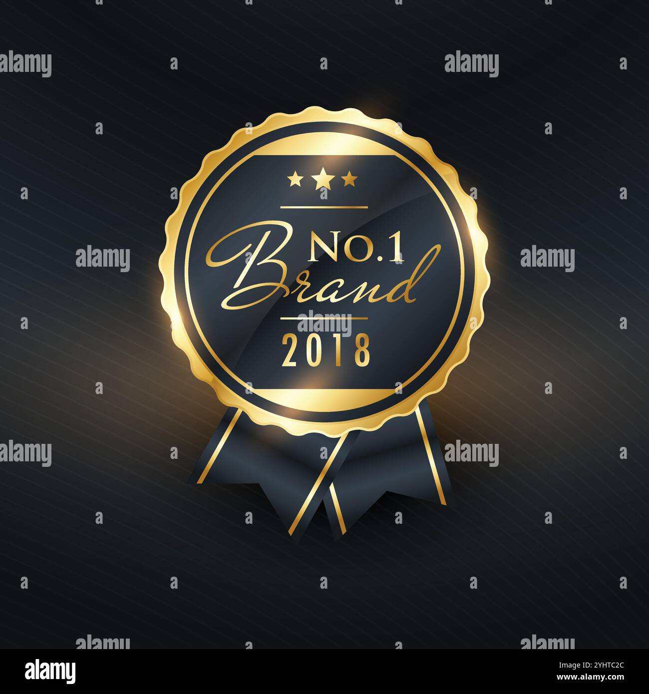 no.1 brand of the year golden label design Stock Vector Image & Art - Alamy
