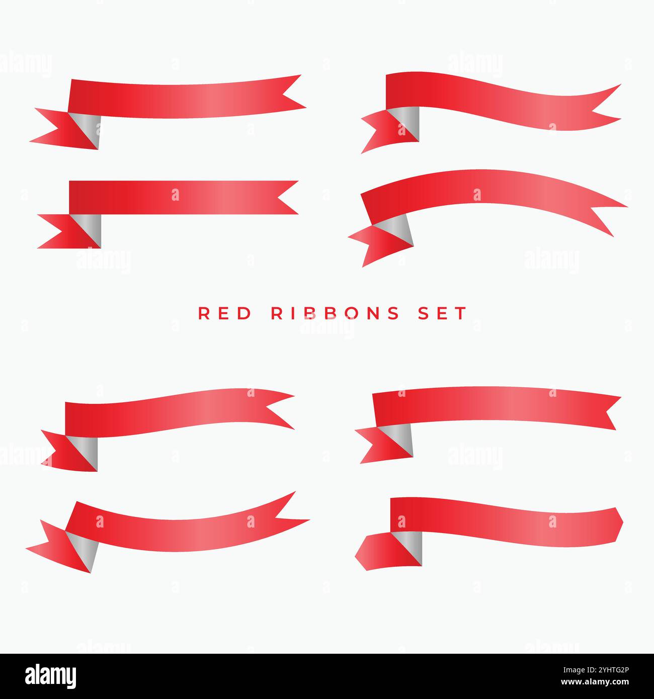 red ribbon banners set design Stock Vector Image & Art - Alamy