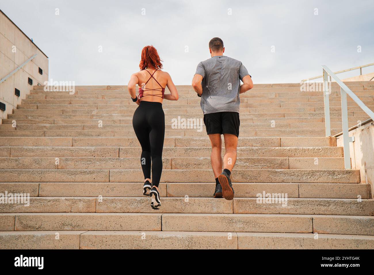 Pair athletes training together outdoor hi-res stock photography and ...