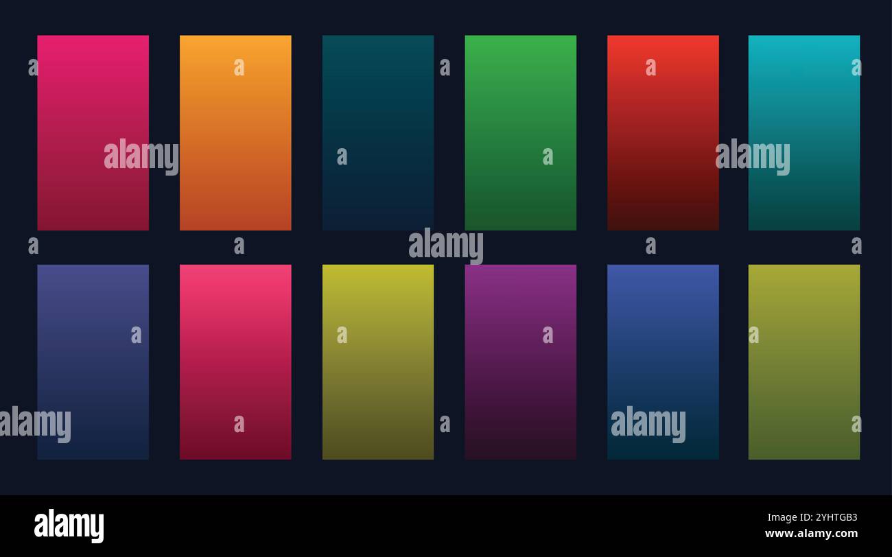 colorful set of gradients design Stock Vector Image & Art - Alamy