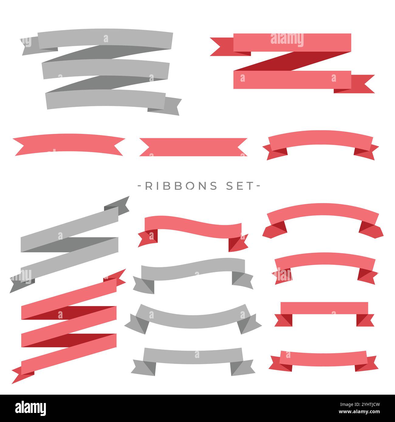 big set of flat ribbons banner Stock Vector Image & Art - Alamy