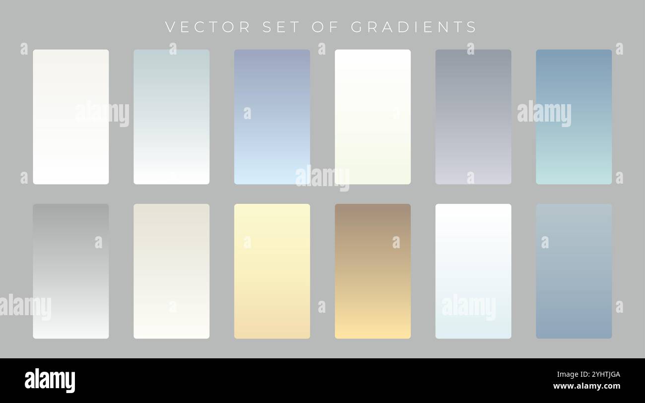 set of subtle gradients design Stock Vector Image & Art - Alamy