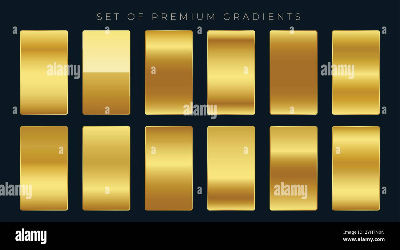 premium set of golden gradients Stock Vector Image & Art - Alamy