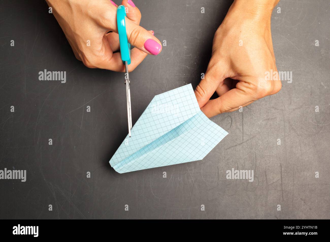 Origami paper airplane Stock Photo - Alamy