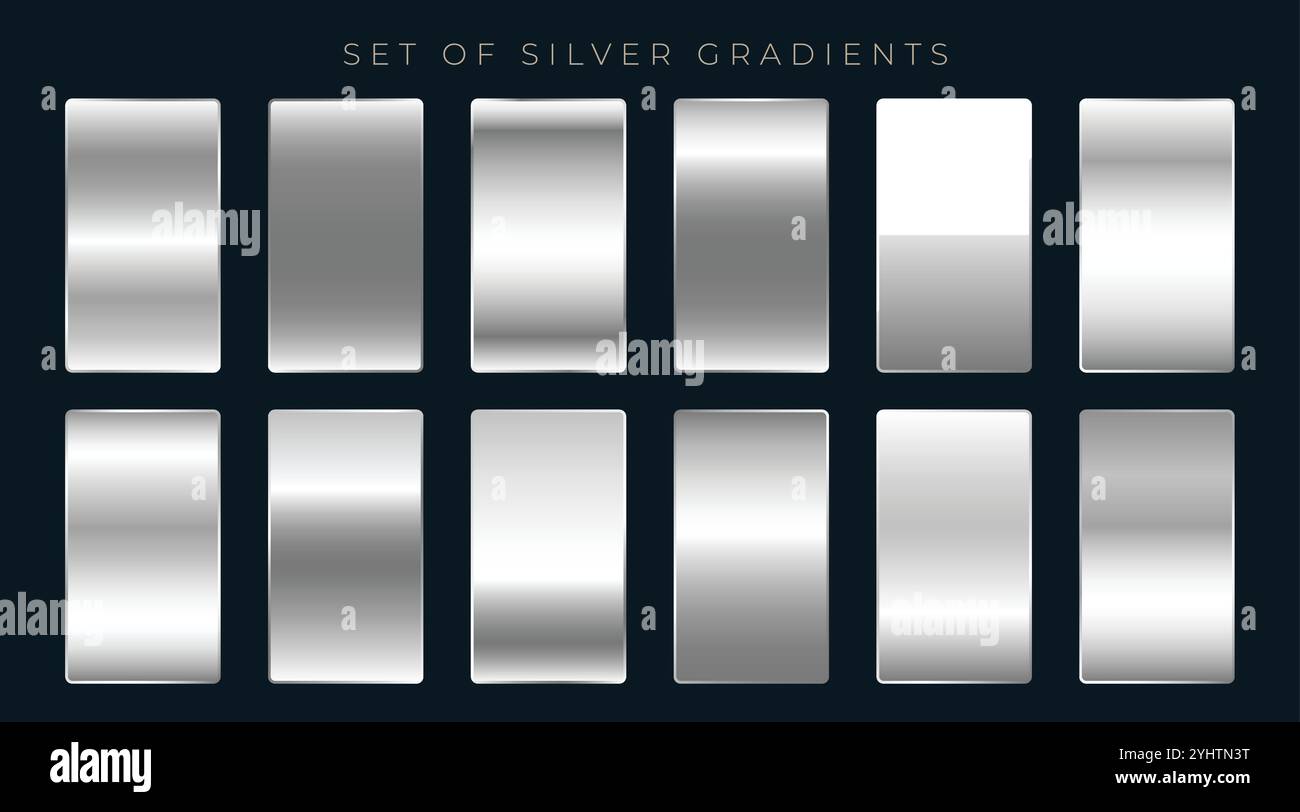 set of silver or platinum gradients Stock Vector Image & Art - Alamy