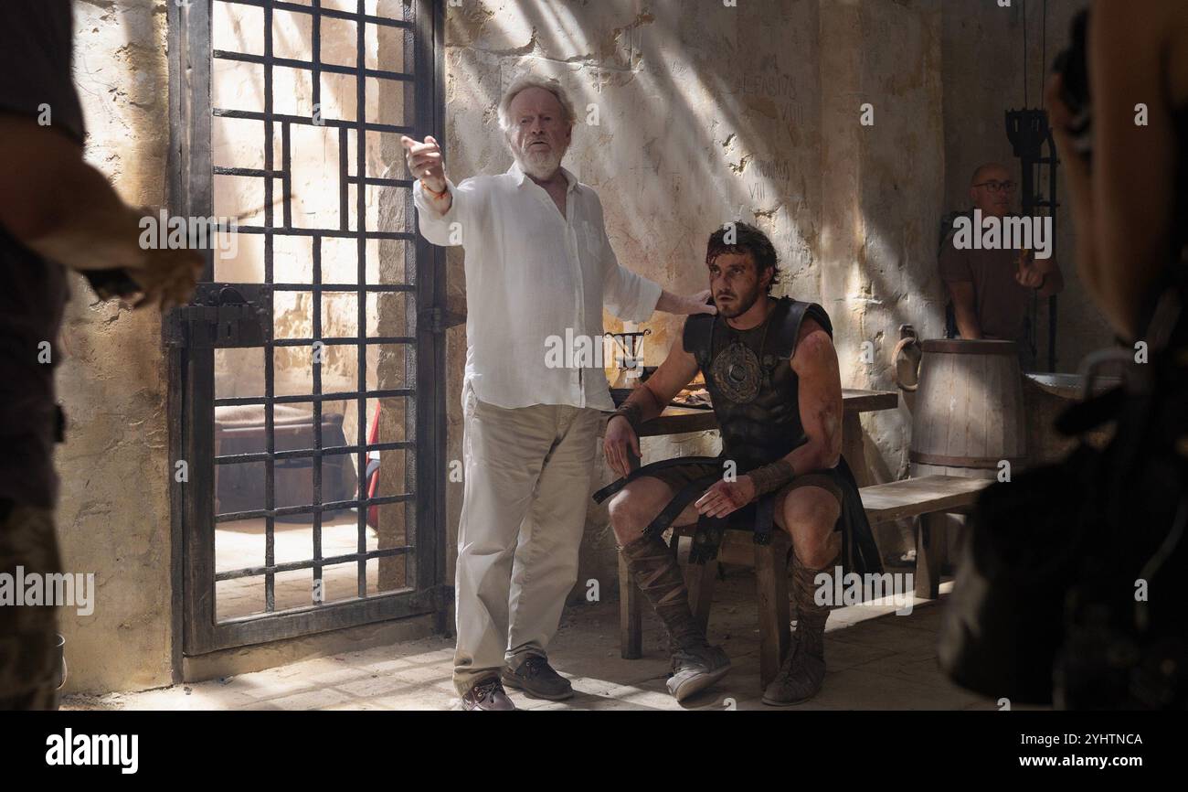 GLADIATOR II, (aka GLADIATOR 2), from left: director Ridley Scott, Paul ...