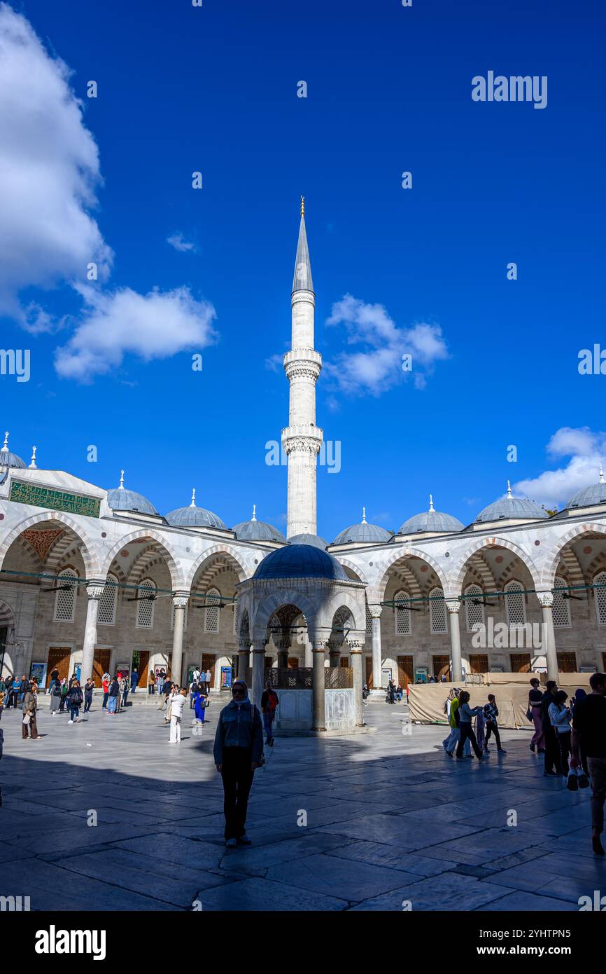 24/10/2024. The Blue Mosque, Istanbul, Turkey. The coutyard. The Blue ...