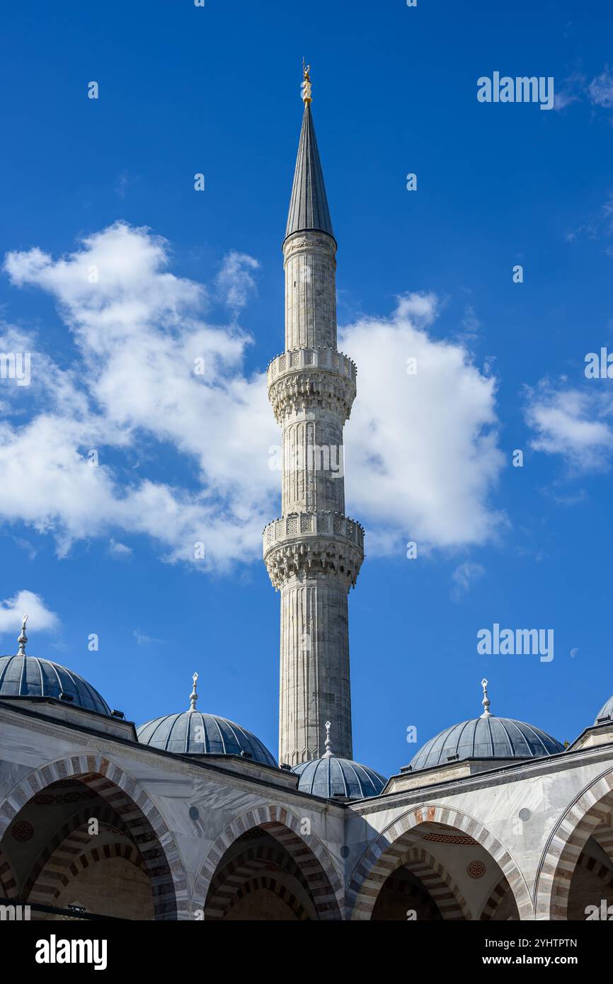 24/10/2024. The Blue Mosque, Istanbul, Turkey. One of the six minarets ...