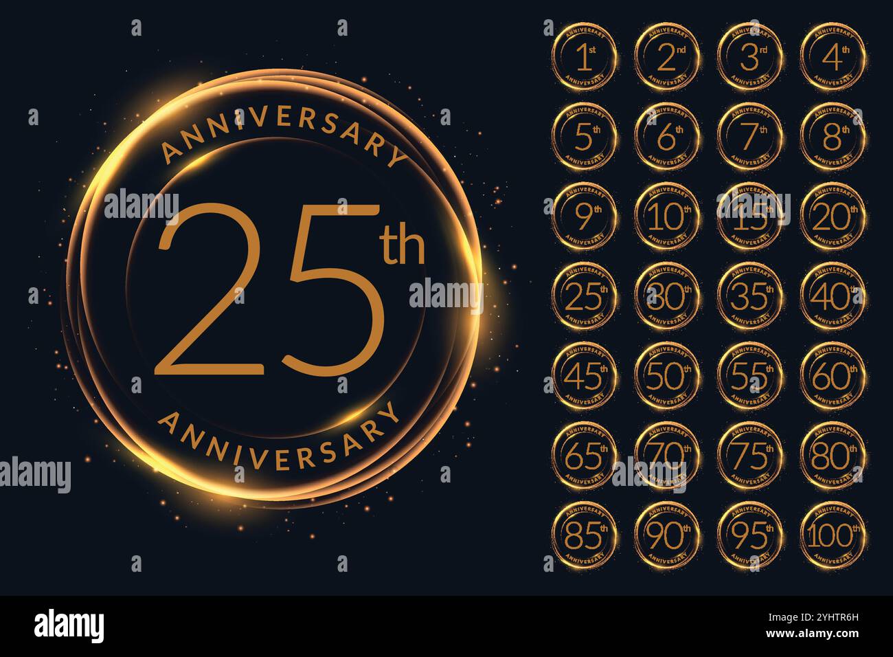 Year birthday sign 4th Stock Vector Images - Alamy