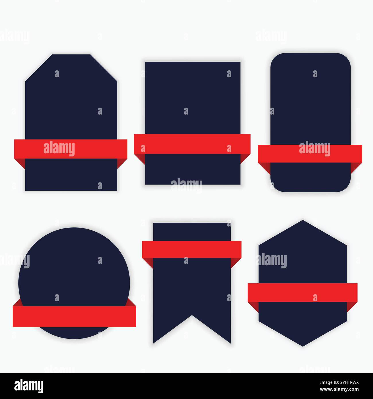 set of empty ribbons and labels Stock Vector Image & Art - Alamy