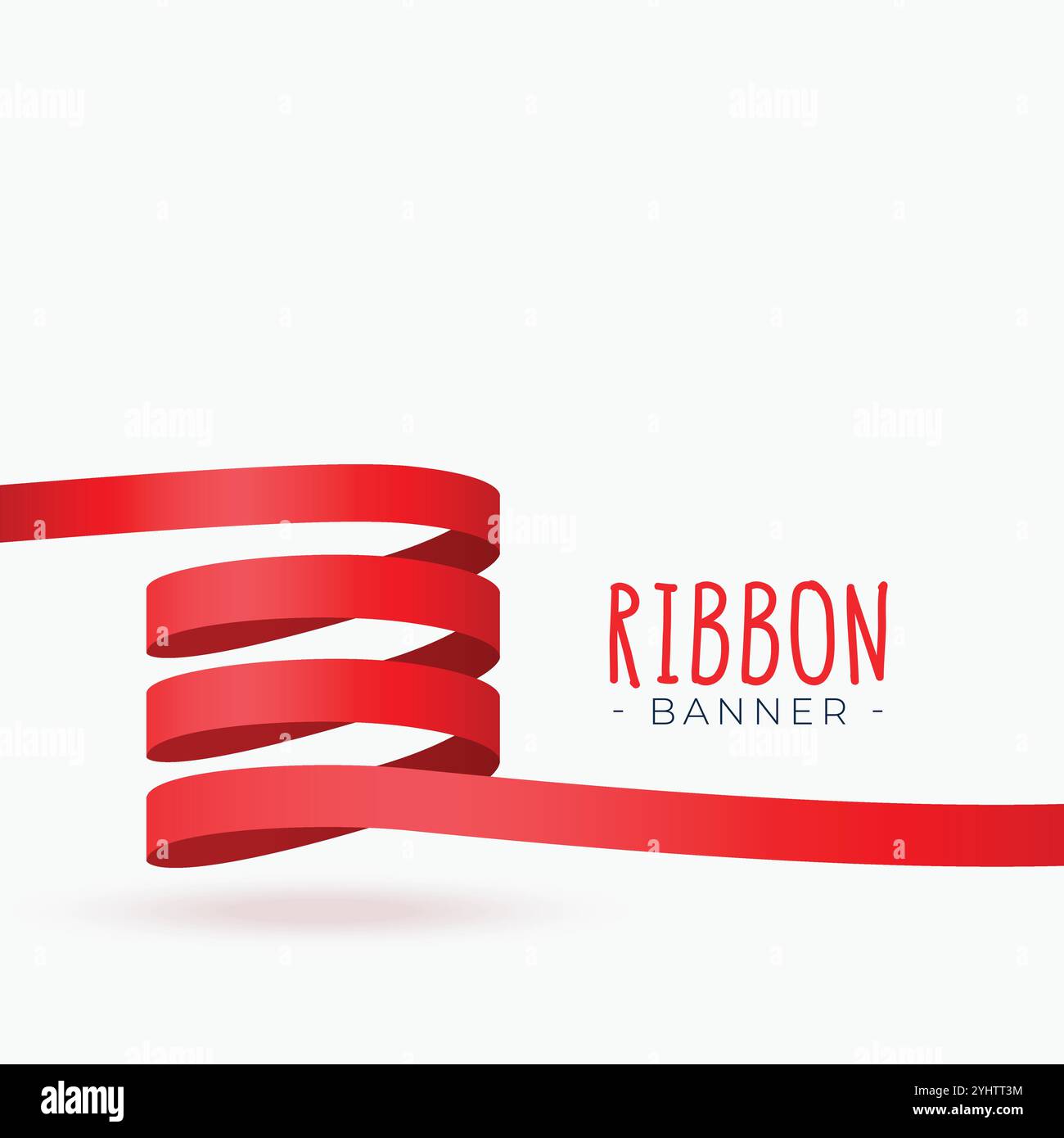 red ribbon loop banner design Stock Vector Image & Art - Alamy