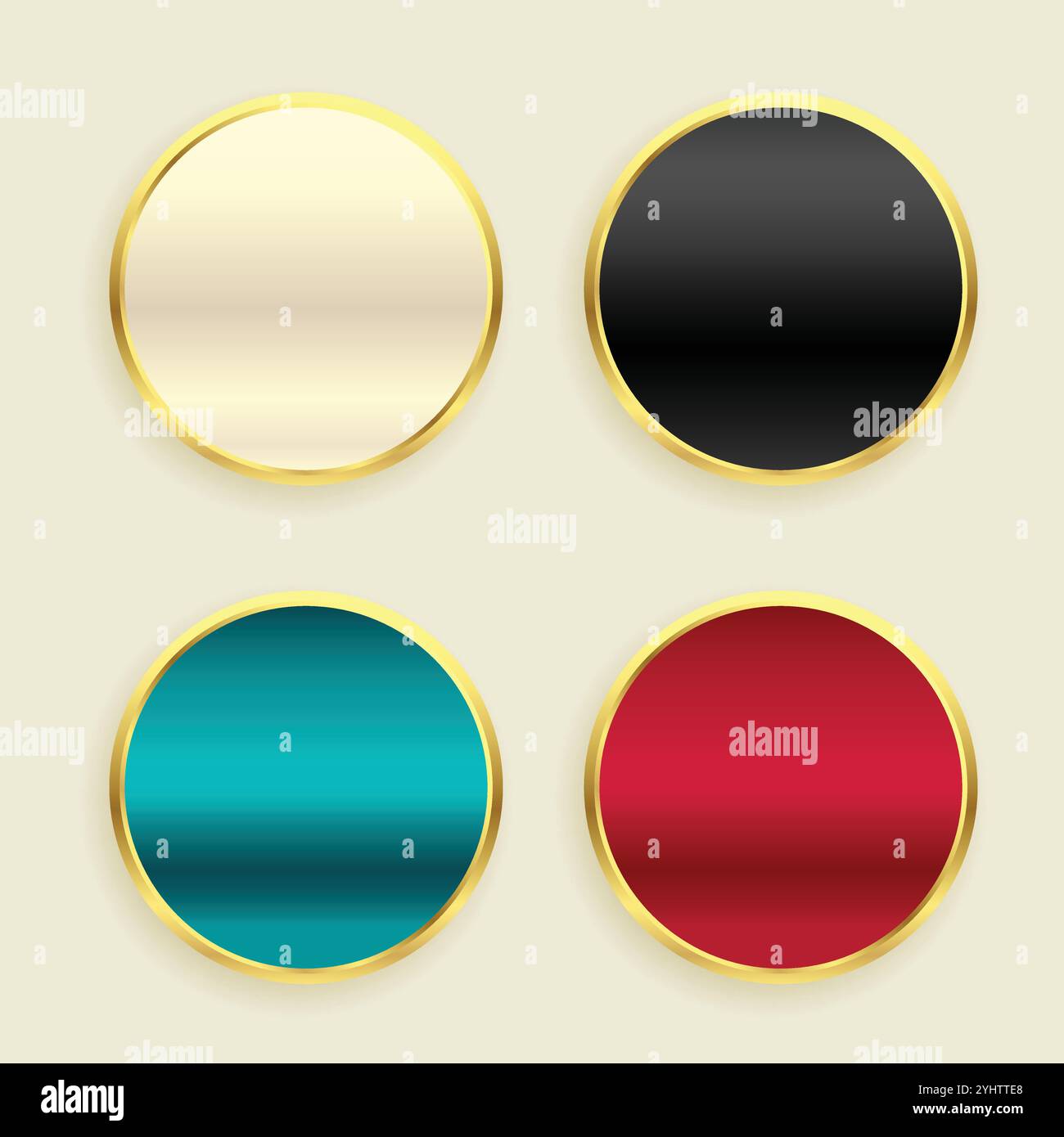 Black and white glossy buttons with shiny hi-res stock photography and images - Alamy