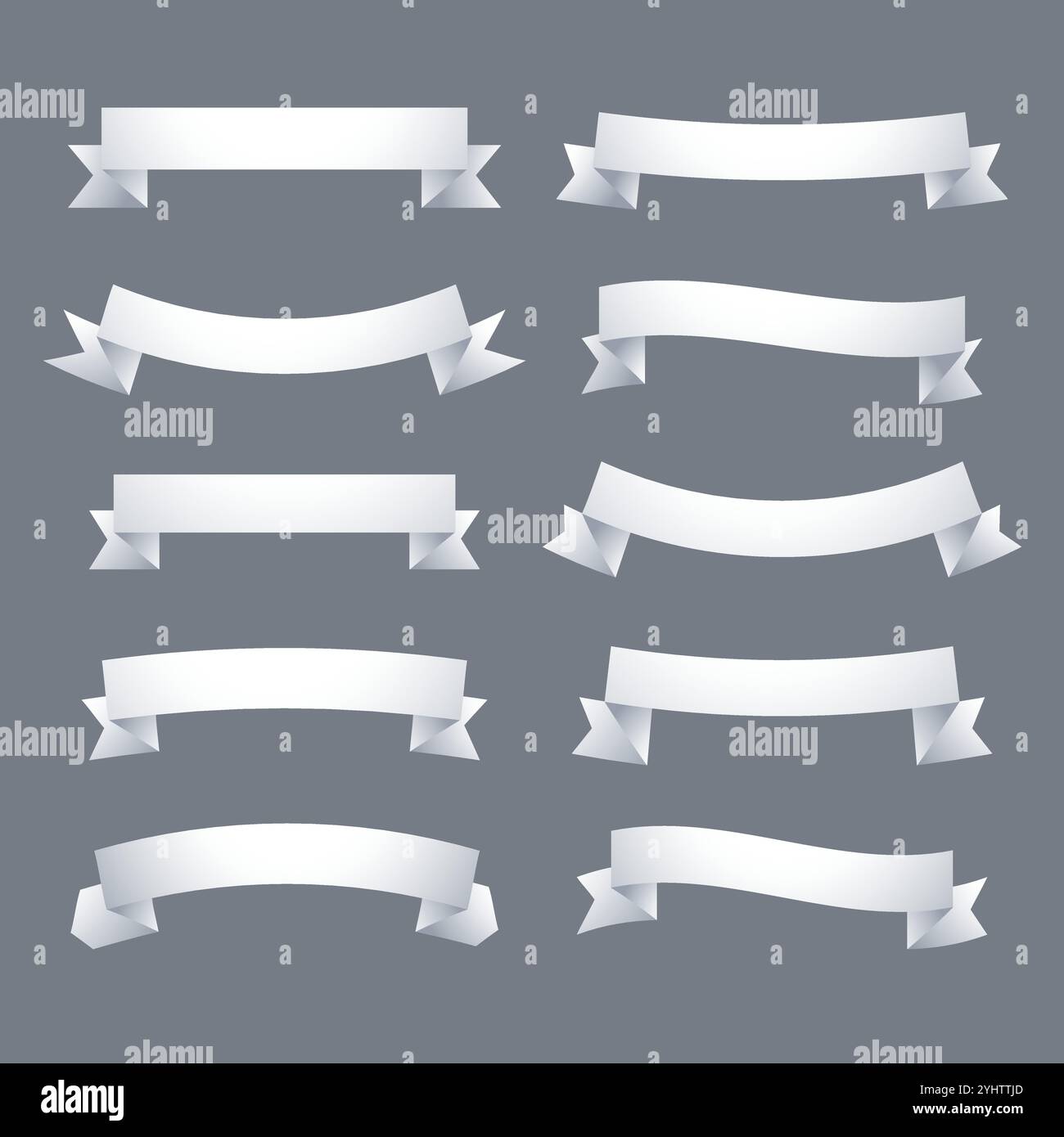 collection of white ribbons banner Stock Vector Image & Art - Alamy