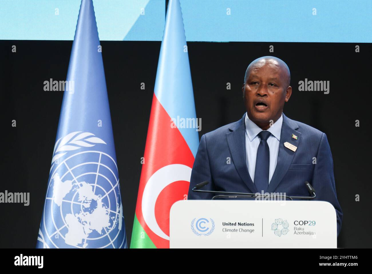 Baku, Azerbaijan. 12th Nov, 2024. Prosper Bazombanza, Vice President of ...