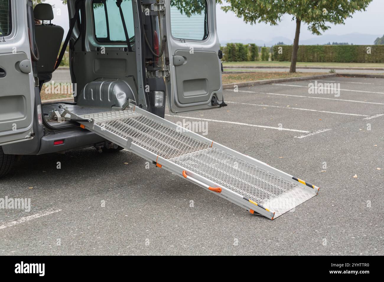 Accessible vehicle, a van with a car ramp for wheelchair user ...