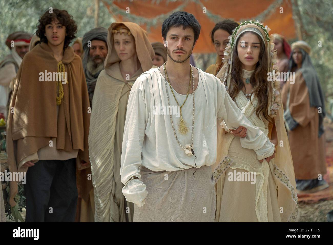 MARY, from left: Hilla Vidor, Ido Tako as Joseph, Keren Tzur (obscured ...