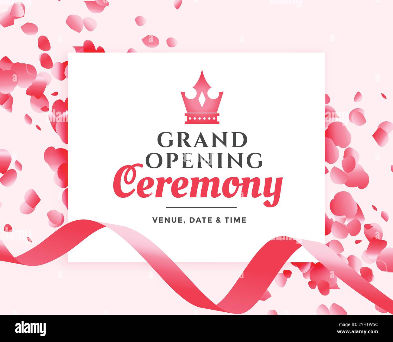 grand opening ceremony celebration banner design Stock Vector Image ...