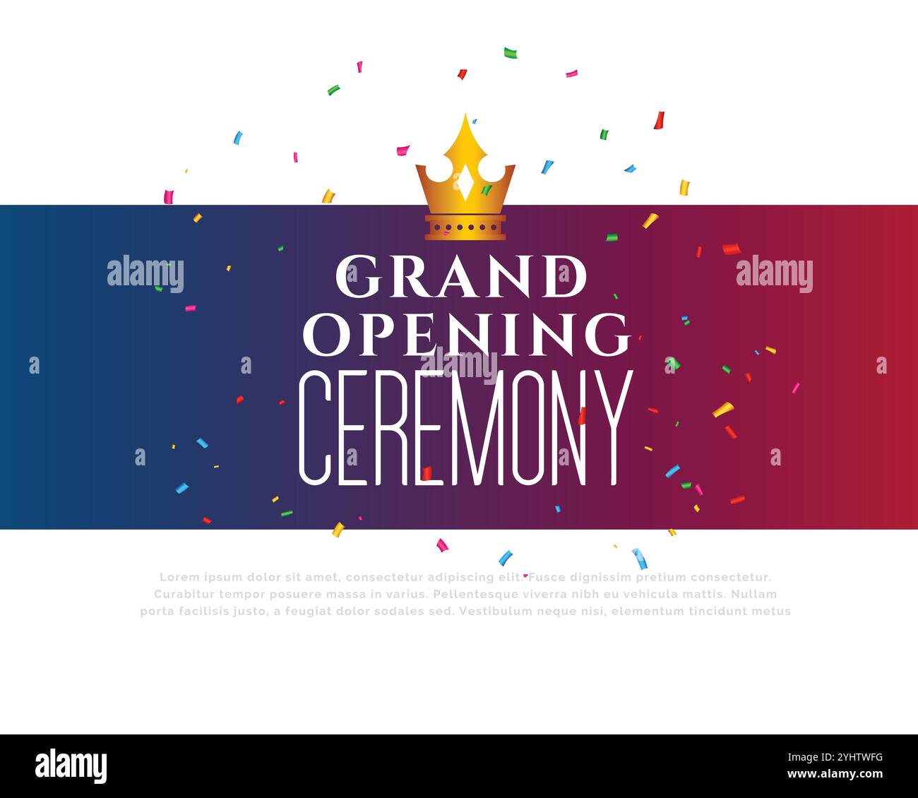 grand opening ceremony celebration template Stock Vector Image & Art ...