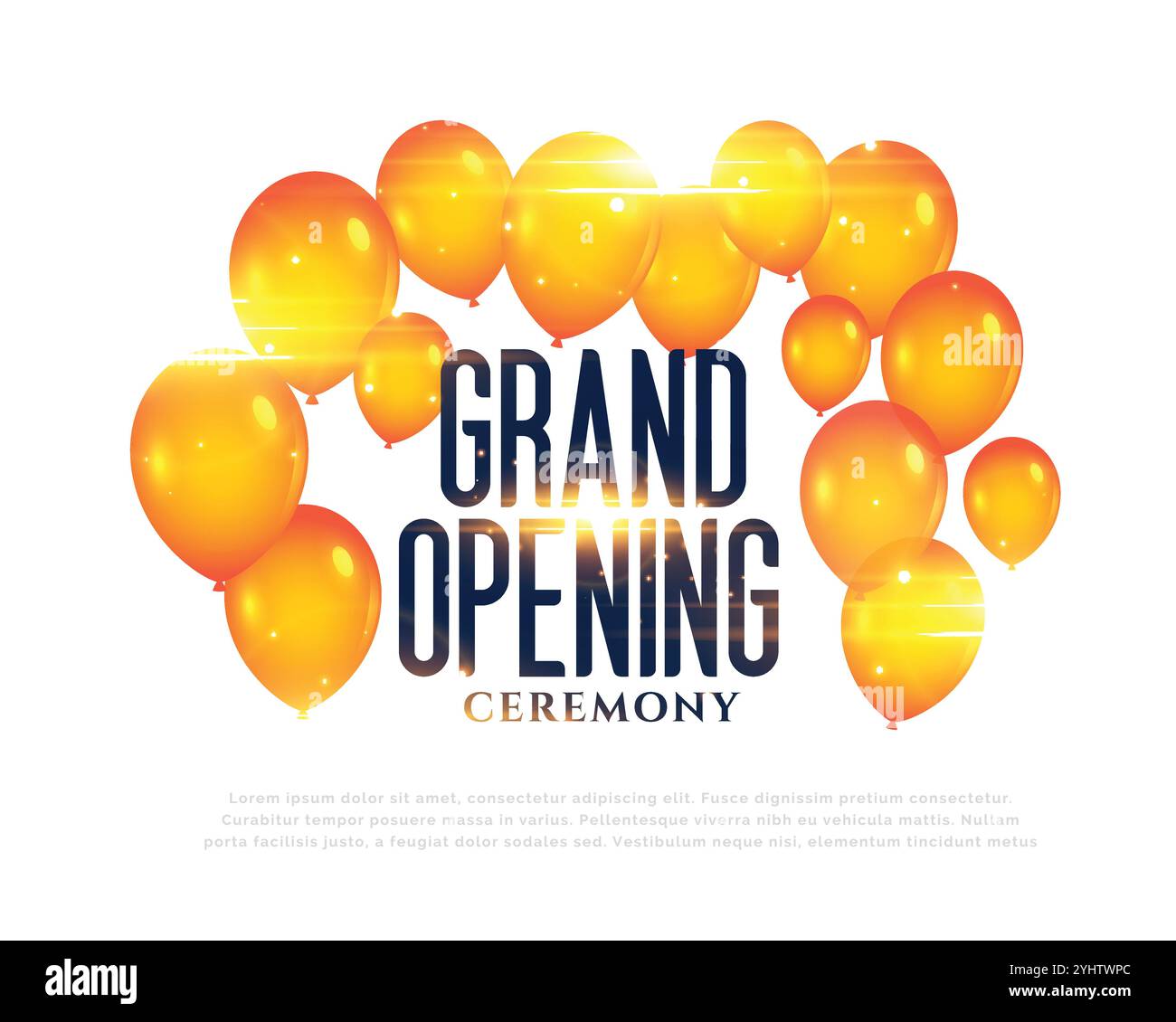 stylish grand opening balloons background Stock Vector Image & Art - Alamy