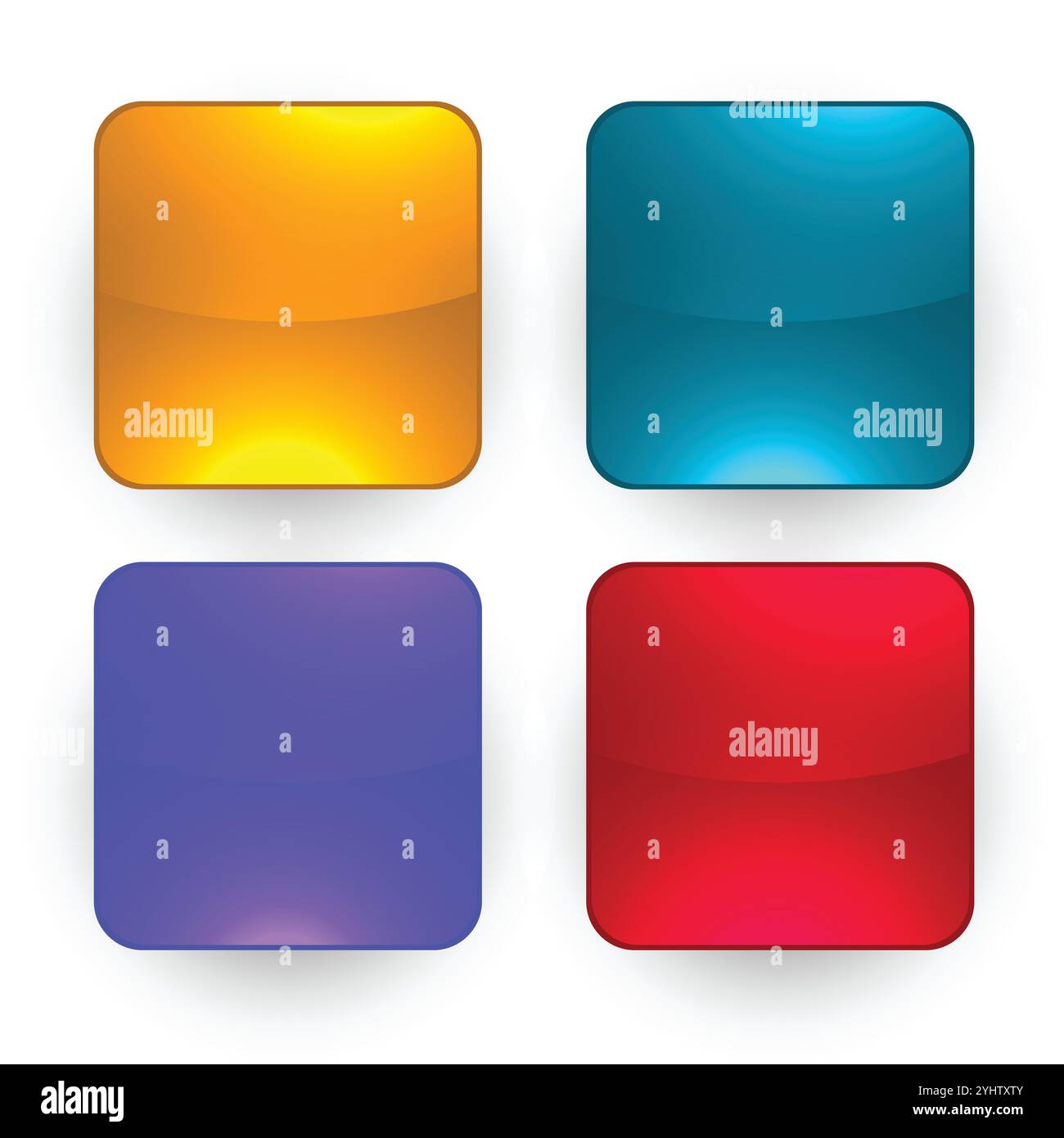 four glossy empty buttons set Stock Vector Image & Art - Alamy