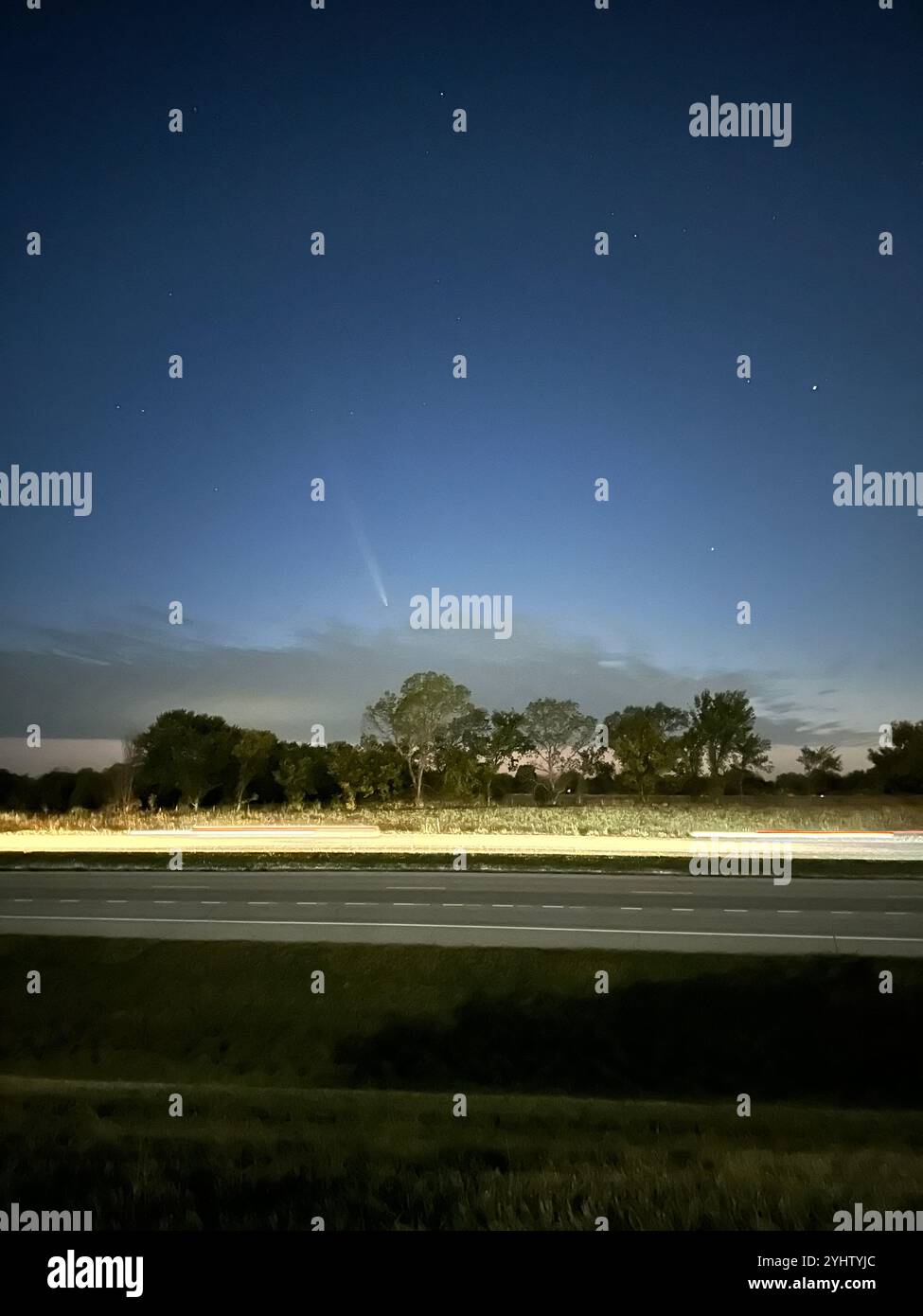 Comet Tsuchinshan-ATLAS - Comet C/2023 A3 in Spring Hill Kansas Stock ...