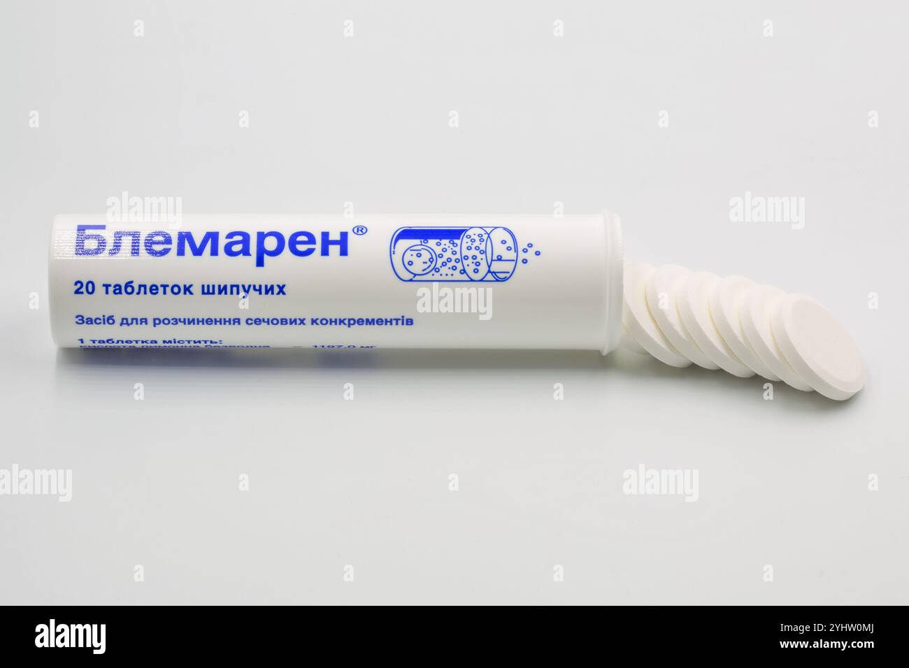 Kyiv, Ukraine - February 10, 2023: Esparma Blemaren effervescent tablet ...