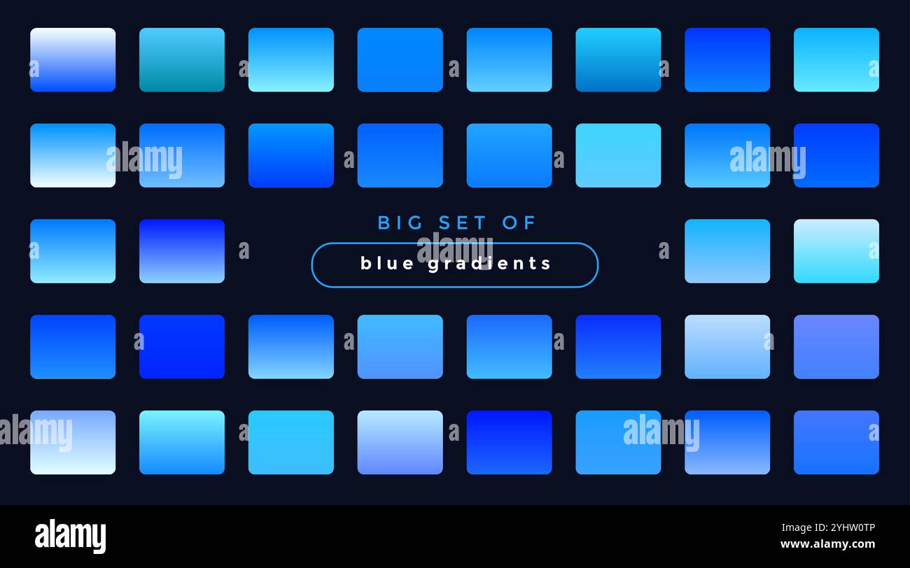 set of smooth blue gradients Stock Vector Image & Art - Alamy