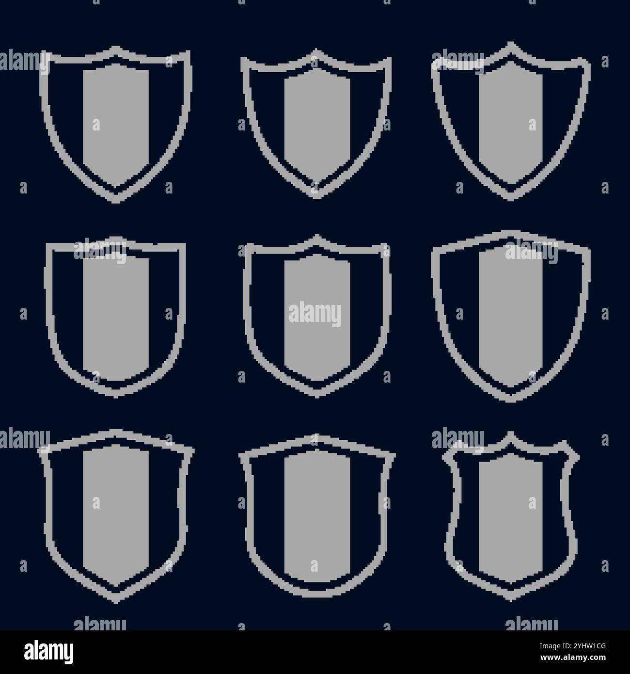 set of gray shield symbols and signs Stock Vector Image & Art - Alamy