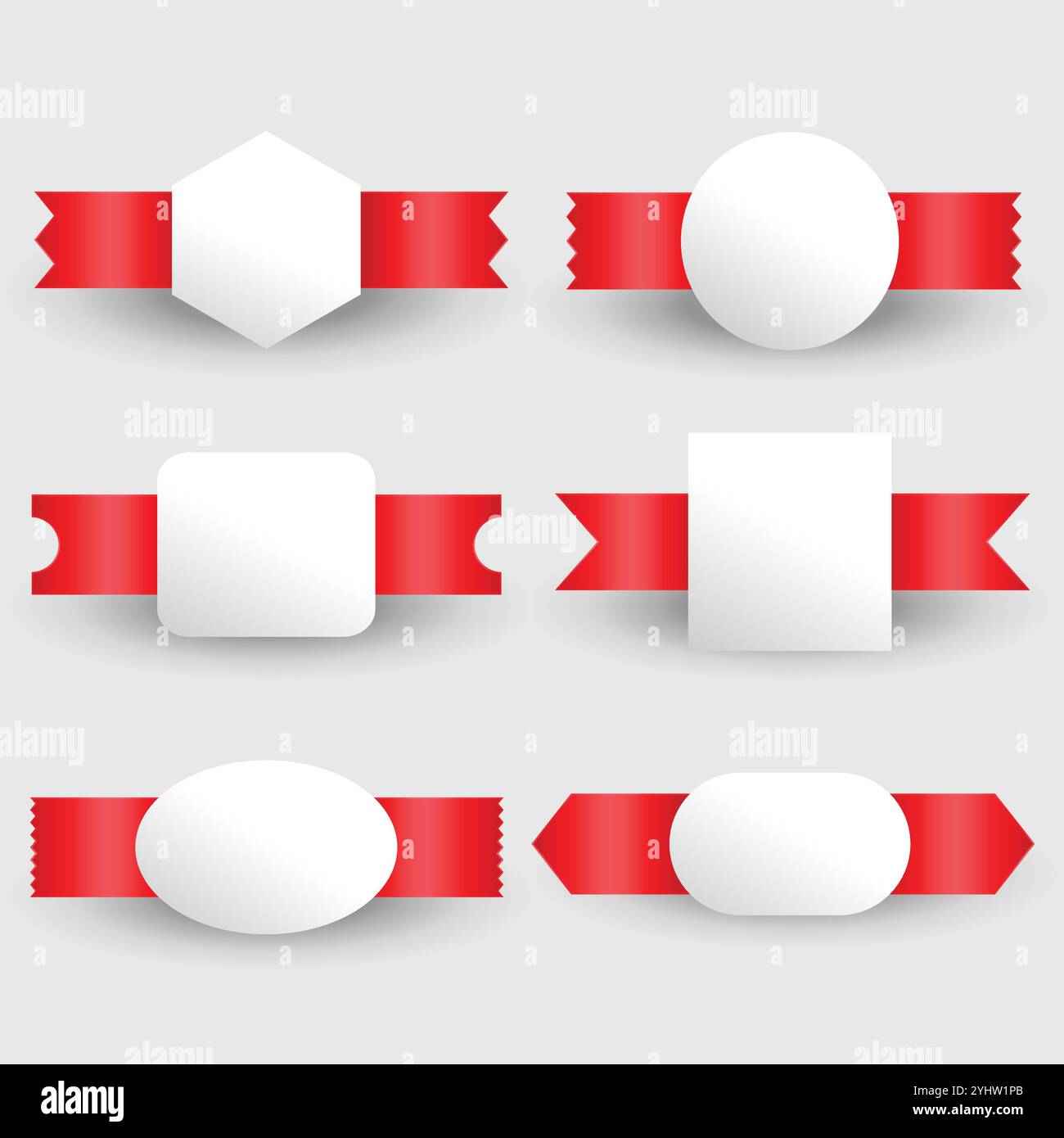 blank ribbons label design set Stock Vector Image & Art - Alamy