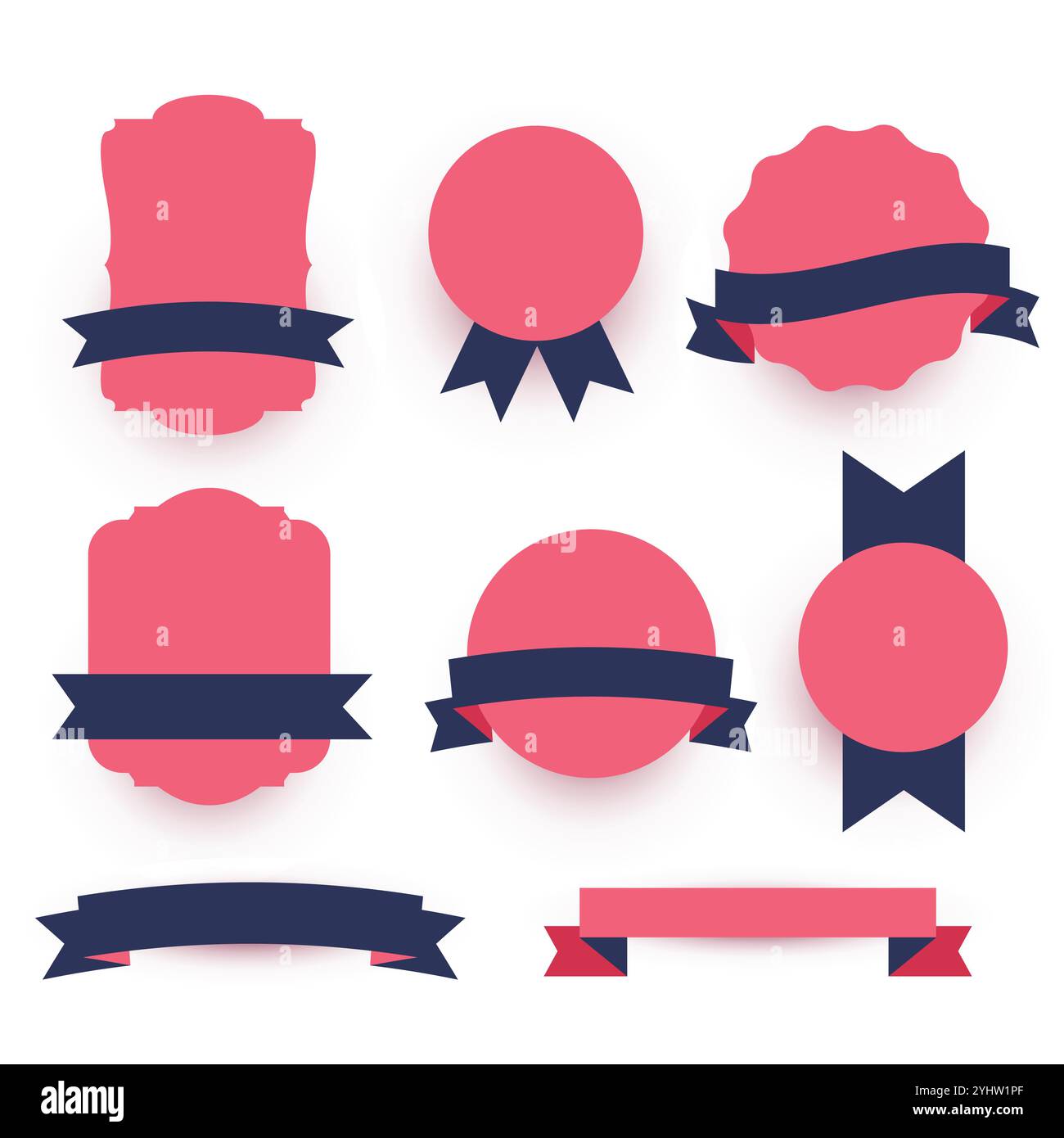 Retro ribbons and labels Cut Out Stock Images & Pictures - Alamy