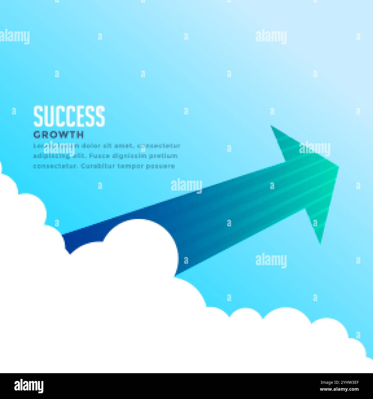 arrow flying through the clouds background Stock Vector Image & Art - Alamy