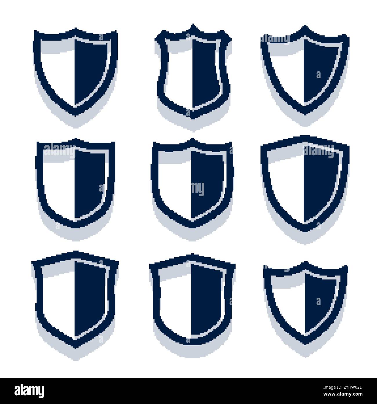 security shield icons and badges set Stock Vector Image & Art - Alamy