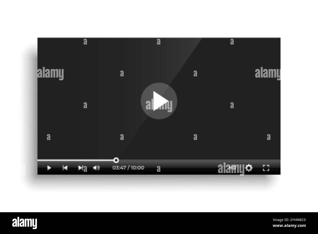 shiny black video player bar template design Stock Vector Image & Art ...