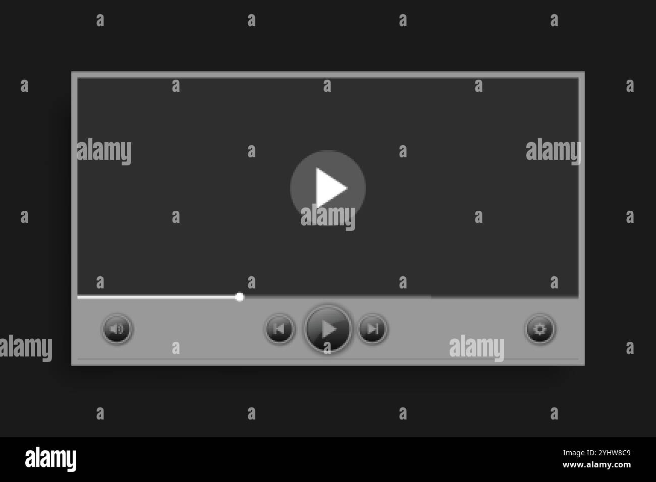 gray video media player bar template design Stock Vector Image & Art ...