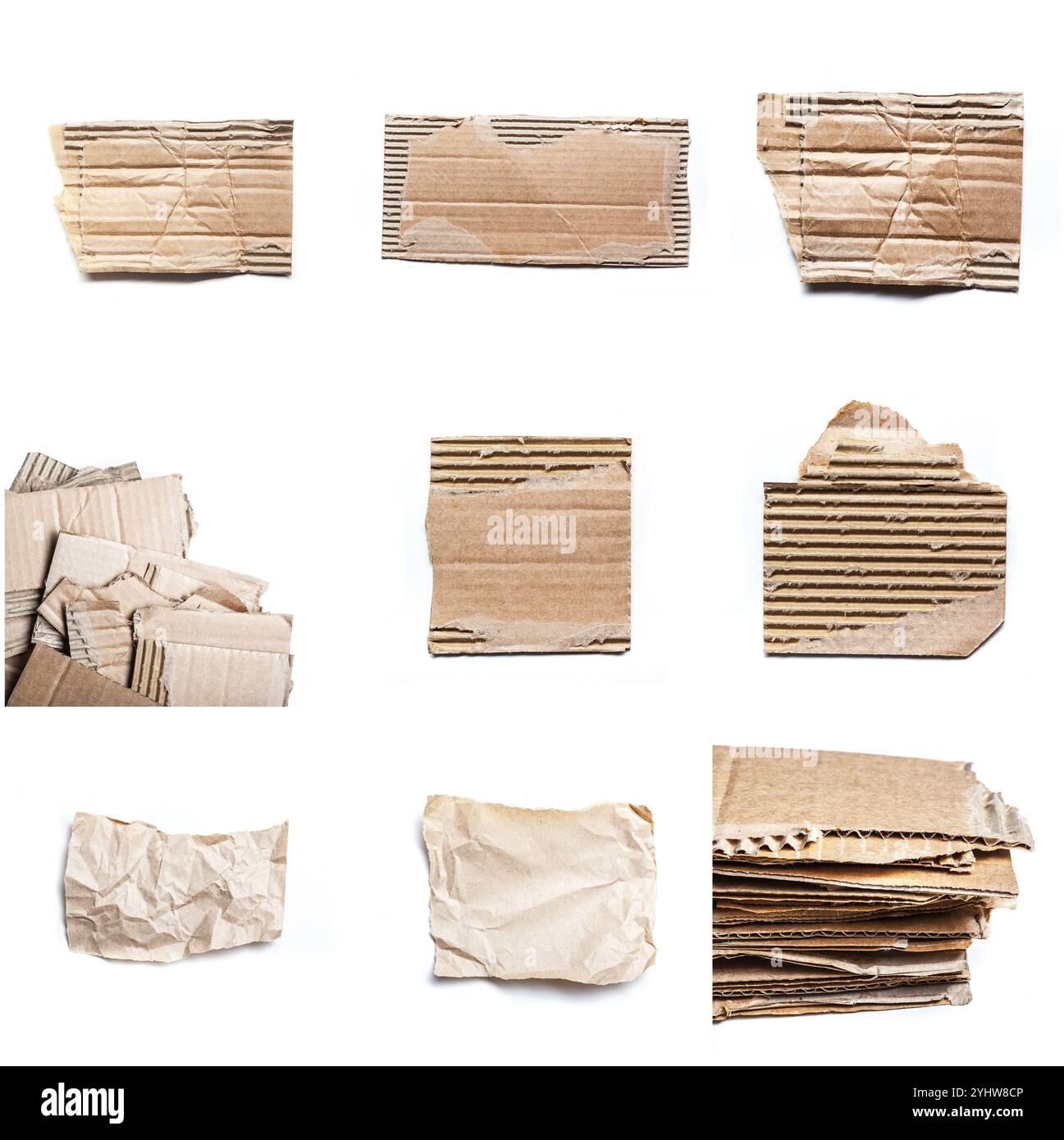 Set of pieces of cardboard Stock Photo - Alamy